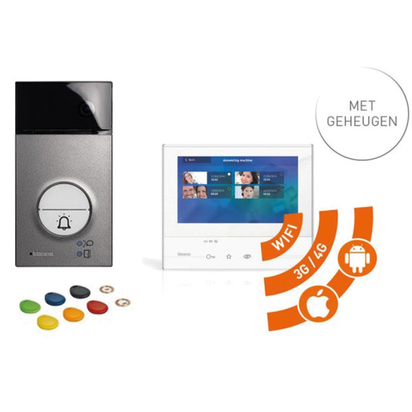 Videofoon kit BTicino met geheugen en wifi Linea 3000 + Classe 300 ...
